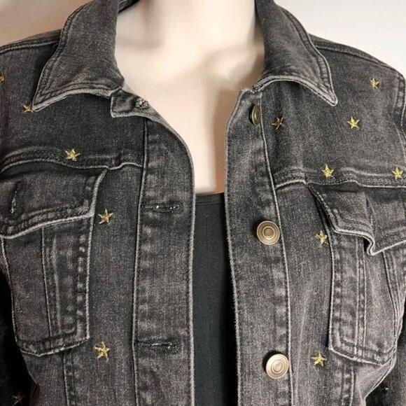Victoria's Secret | Jackets & Coats | Victorias Secret Gold Star Black ...